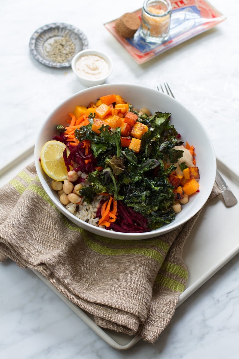 Brown Rice Whole Grain Bowl With Cashew Lemon Dressing — Salt & Wind Travel