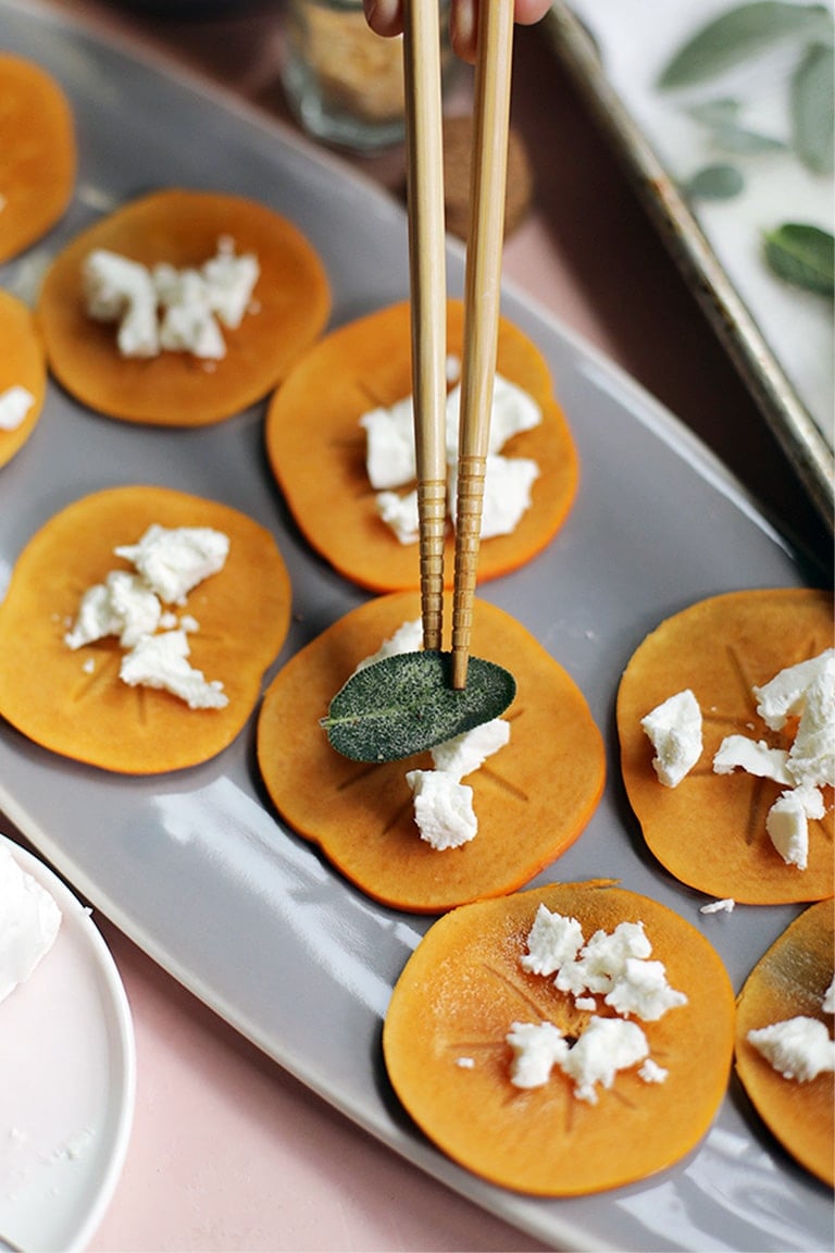 Fried Sage and Goat Cheese Persimmon Appetizer — Salt & Wind Travel