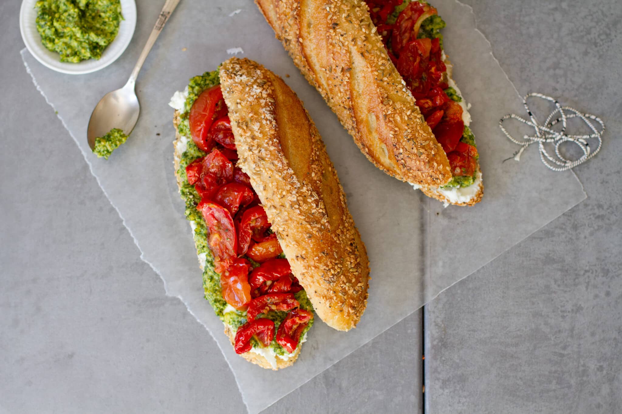 Tomato and Cilantro-Cashew Picnic Sandwich — Salt & Wind Travel