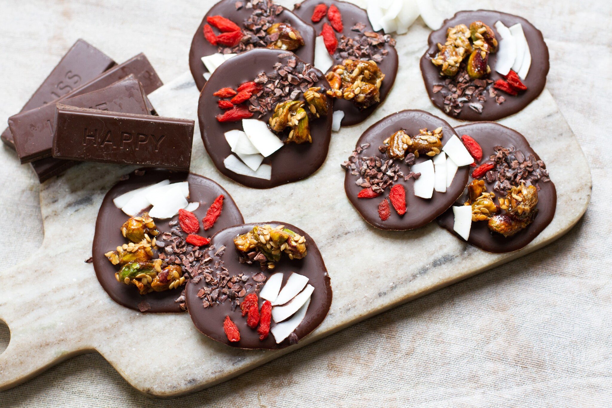 Superfood Chocolate Mendiants — Salt & Wind Travel