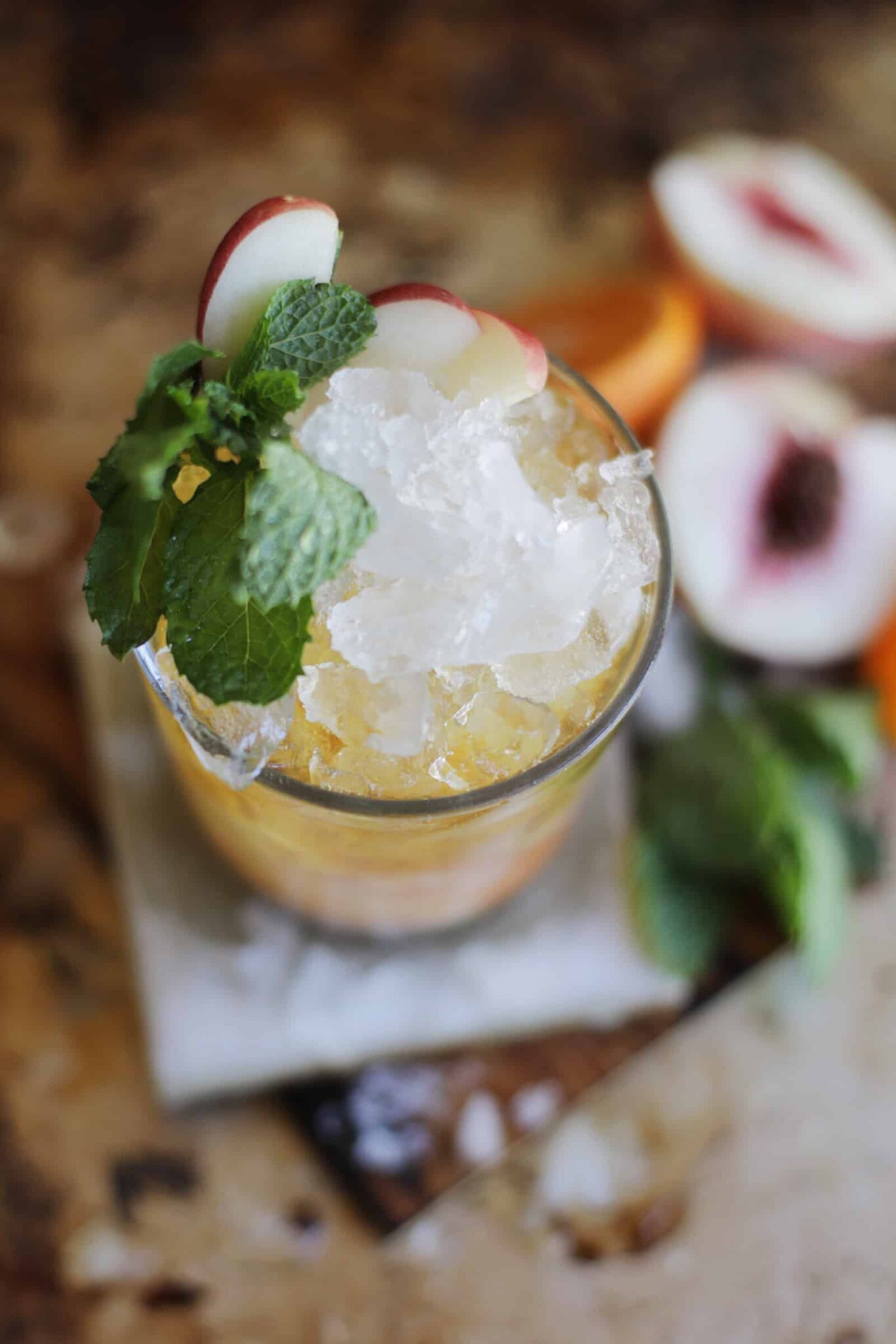 Citrus Peach Bourbon Smash Cocktail — Salt & Wind Travel