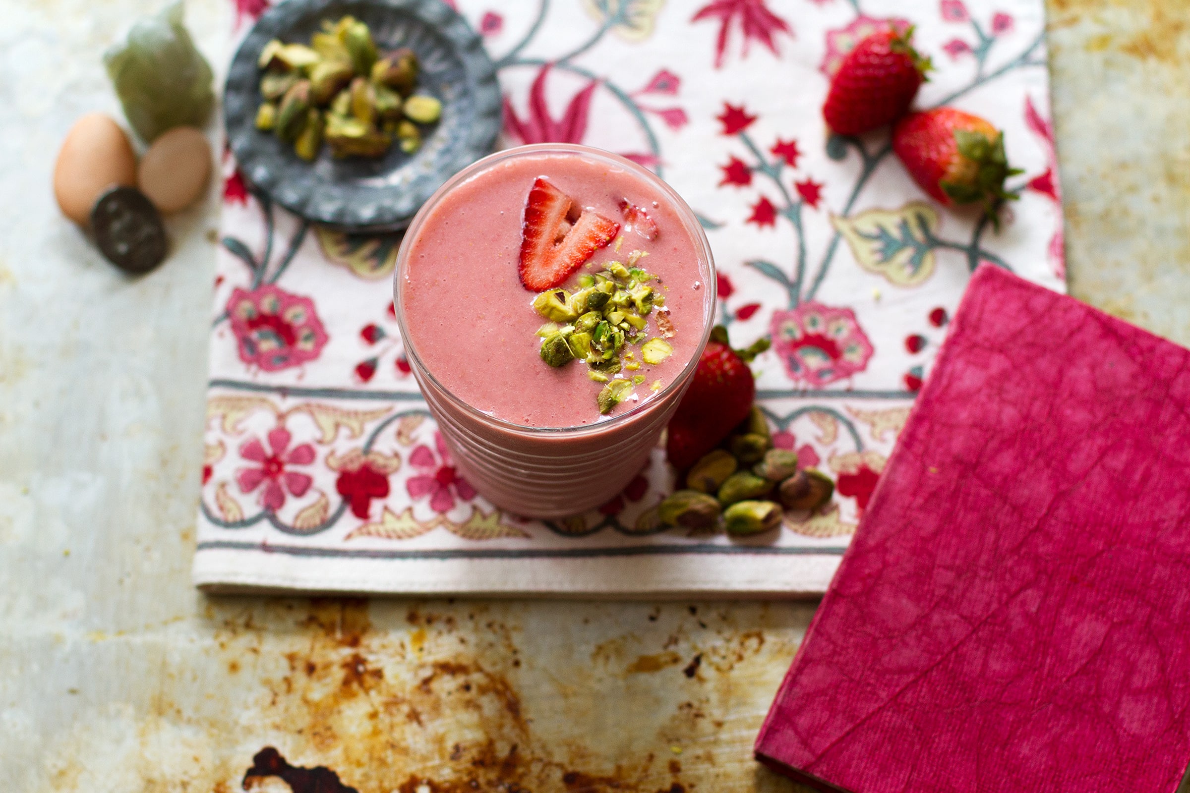 Strawberry Rosewater Cardamom Lassi Recipe — Salt & Wind Travel