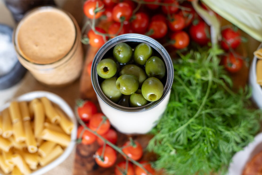 Gluten Free Easy Green Olive Pasta Salad Recipe — Salt & Wind Travel