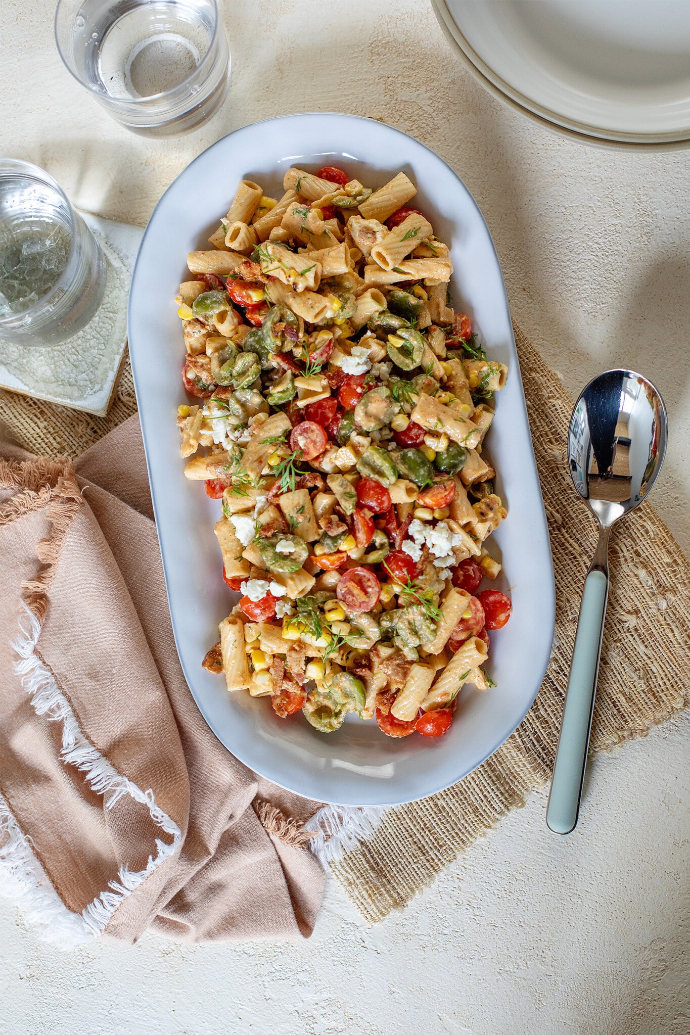 Gluten Free Easy Green Olive Pasta Salad Recipe — Salt & Wind Travel